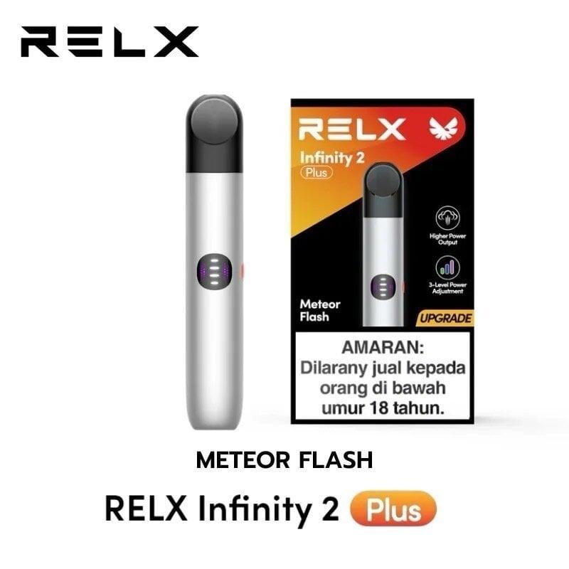 悦刻Relx 原装正品无限2(RELX Infinity2 plus) plus七代杆 银色(METEOR FLASH) 海外版（四五六代烟 – 悦刻全球直邮