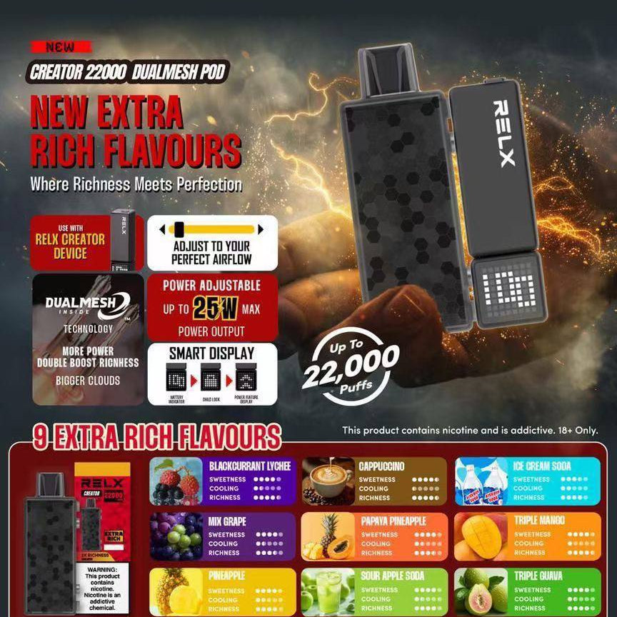 正品悦刻黑色积木乐高套装/烟弹-多口味可选 RELX Creator Black(大容量22000口） – 悦刻全球直邮